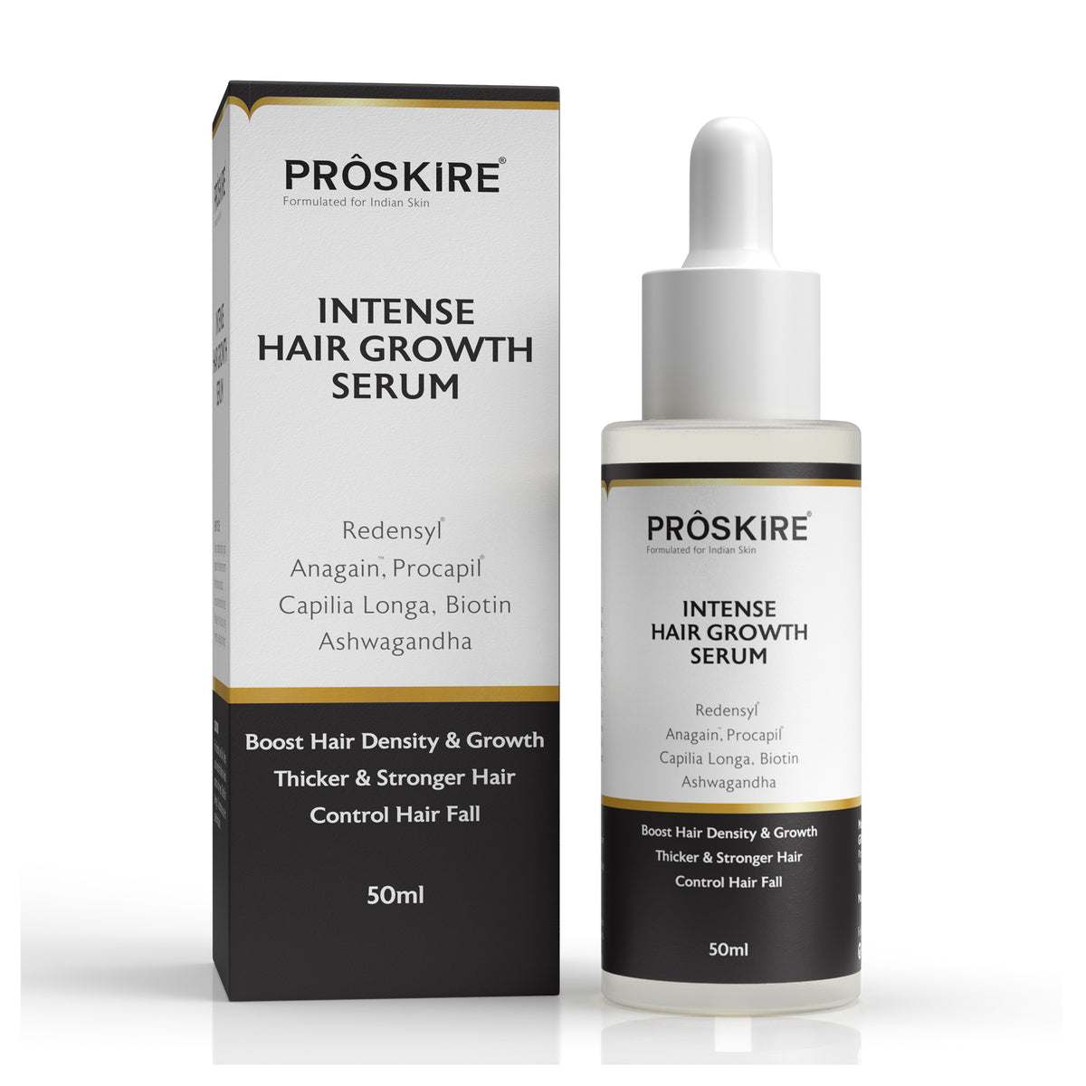 Intense Hair Growth Serum for Hair Fall Control Boost Density (30ml ...