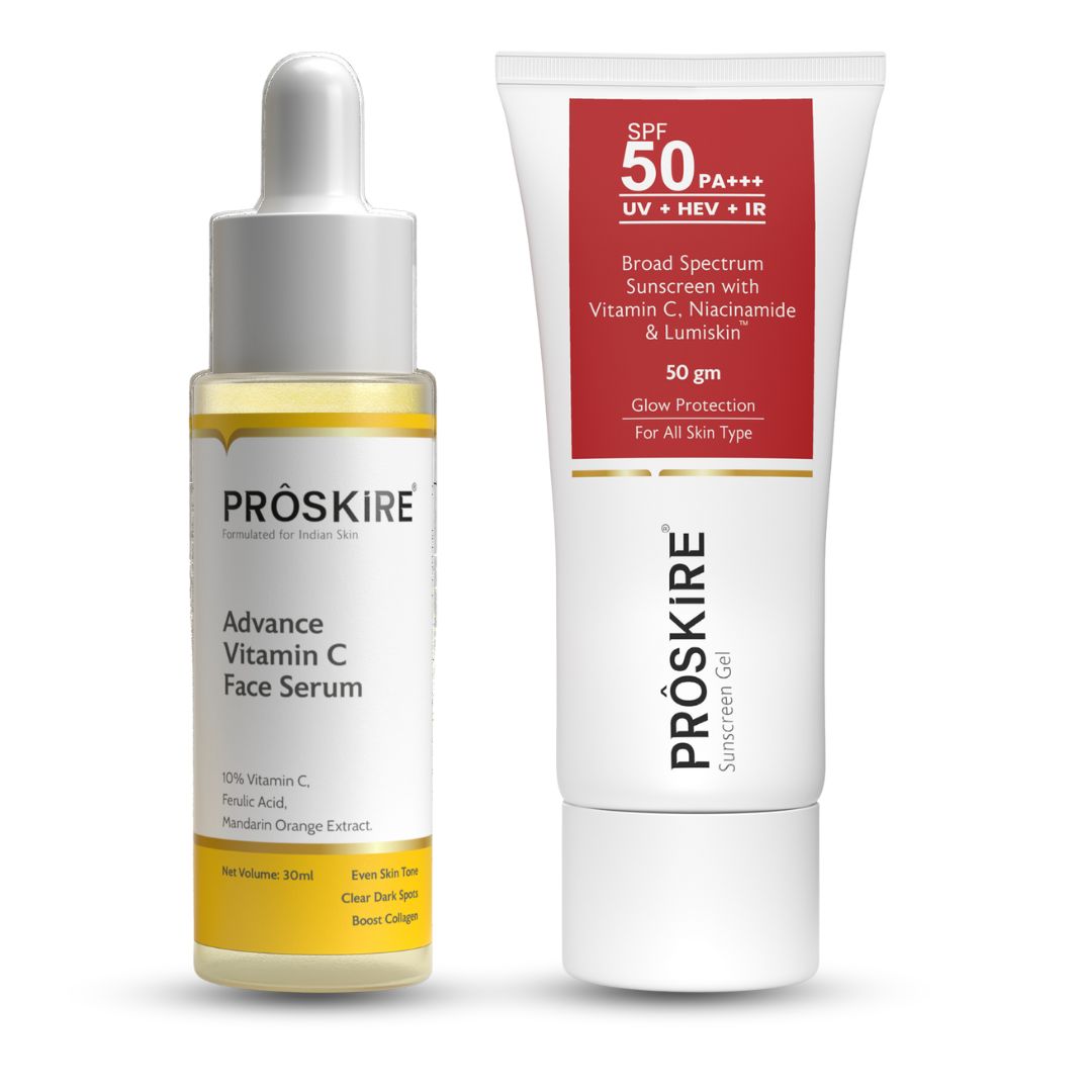 Vitamin C Serum + SPF 50 Skin Glow & Sun Protection – Proskire